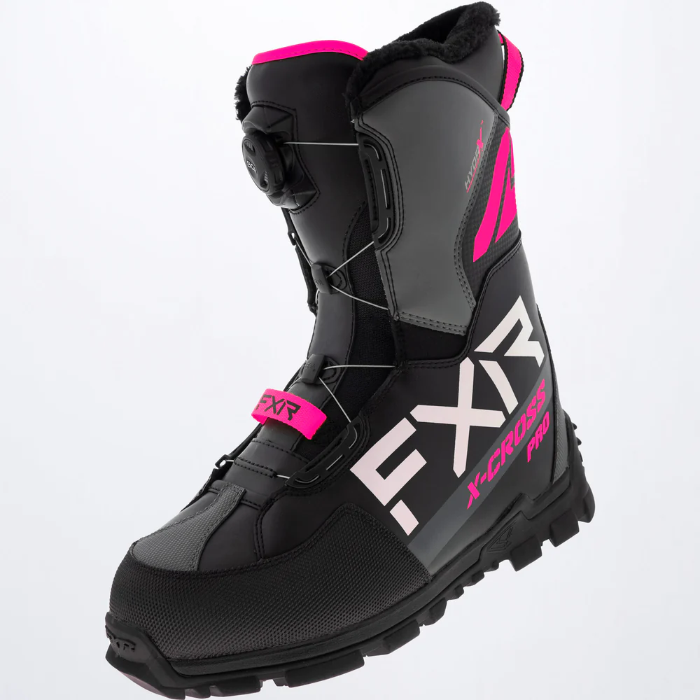 FXR X-Cross Pro BOA Boot, black/fuchsia - Biltrend nettbutikk